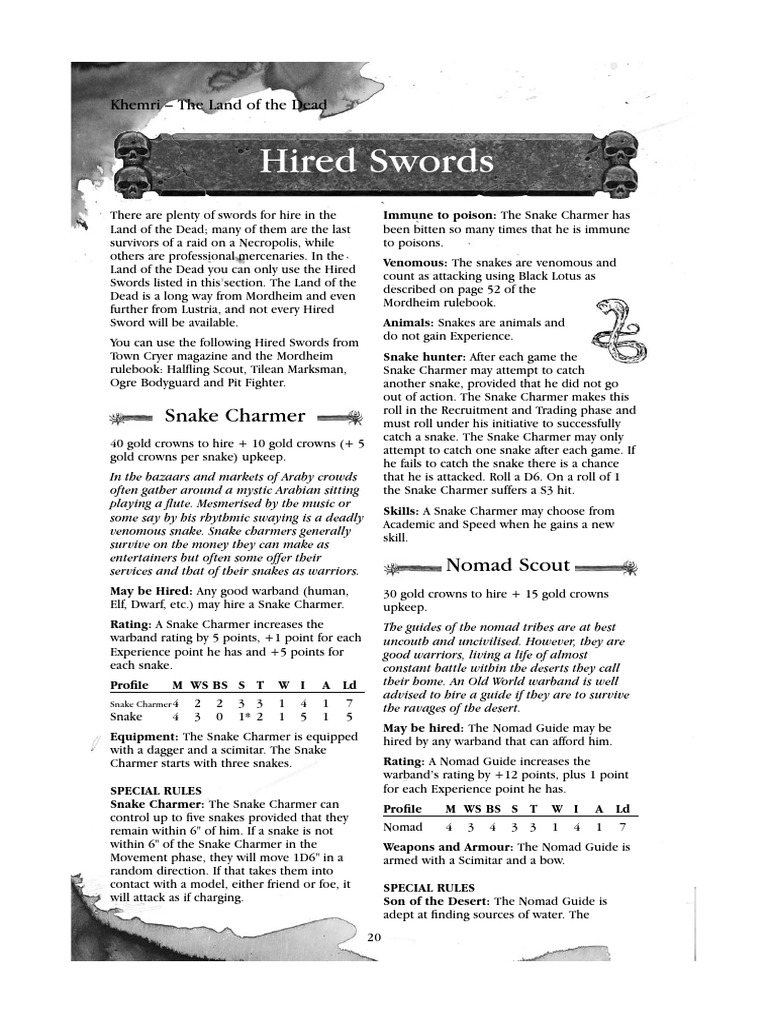 Tc19 Nomad Scout Snake Charmer Thief Tomb Robber Pdf