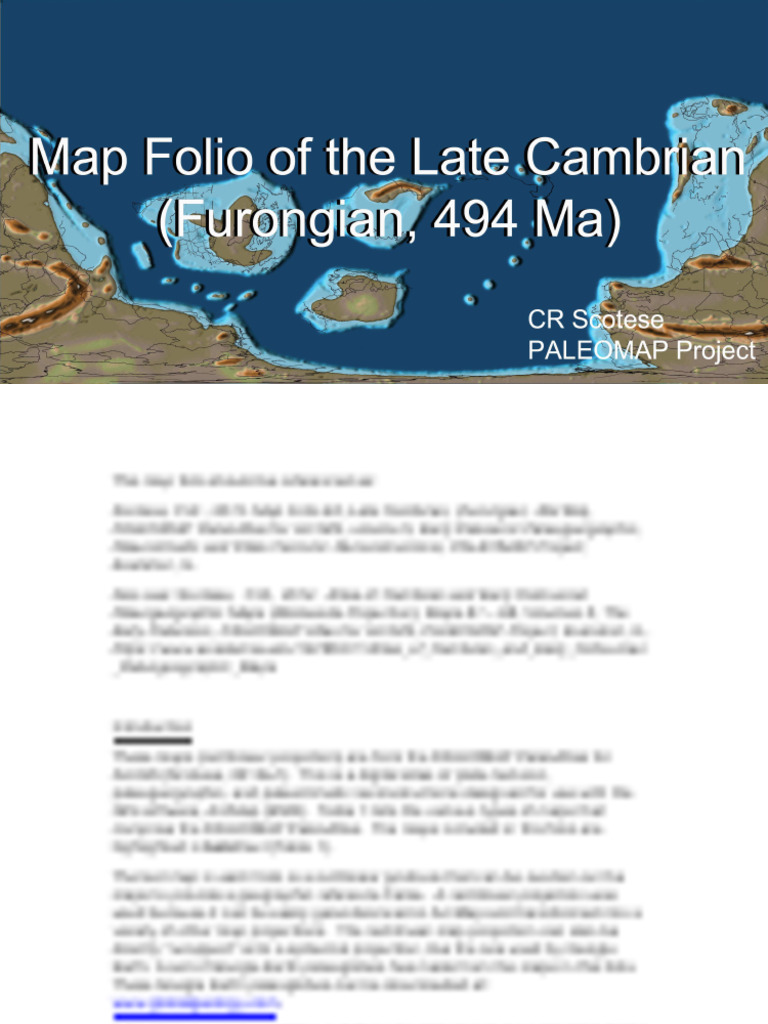 Map Folio 84 Late Cambrian Furongian 494 | PDF | Plate Tectonics | Topography