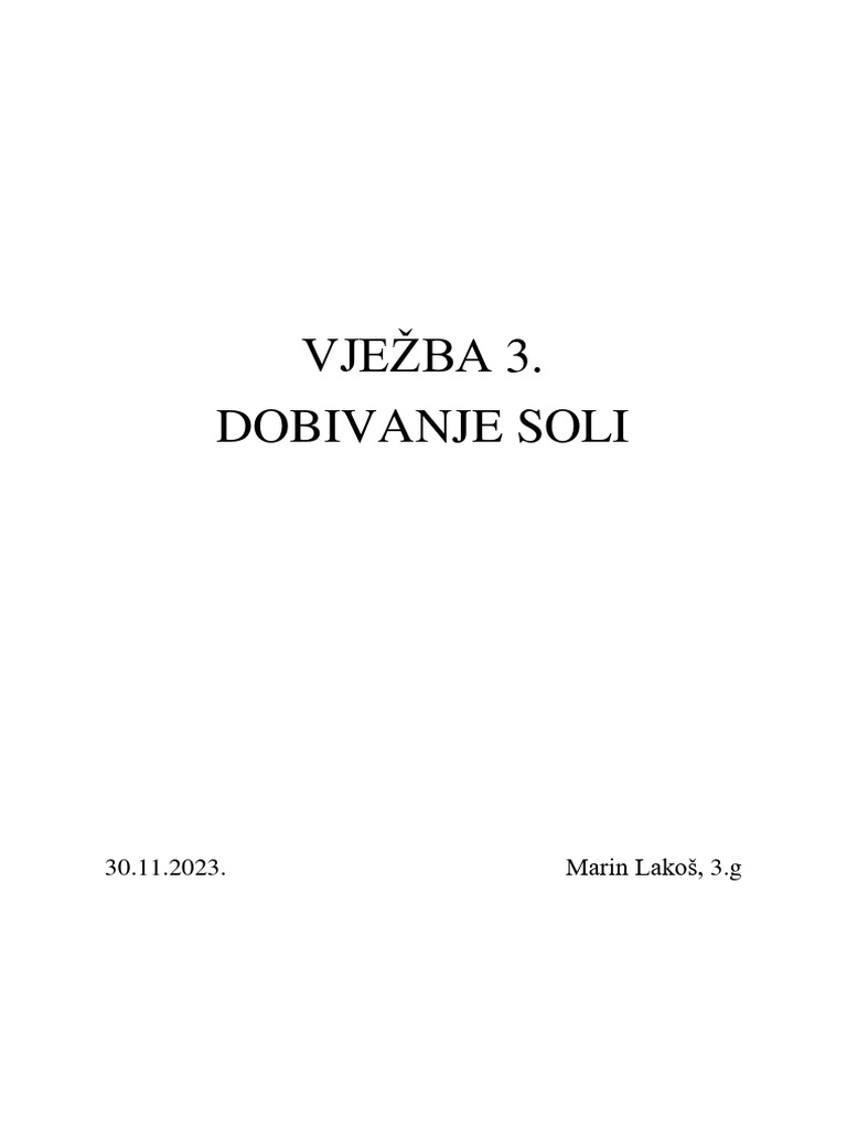 Vjezba 3 | PDF