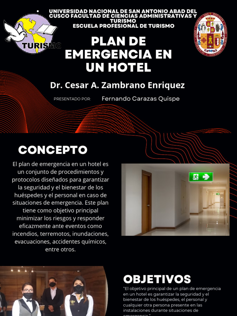 Plan de Emergencia en Hotel | Descargar gratis PDF | Hotel | Primeros auxilios