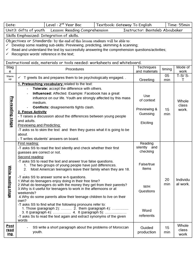 Reading Unit 3 | PDF | Pedagogy | Psychology
