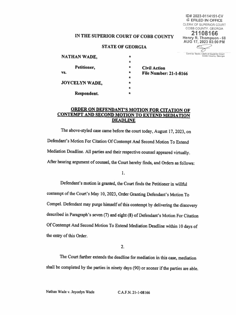 Nathan Wade Held in Contempt For "Willfully" Failing To File Financial ...