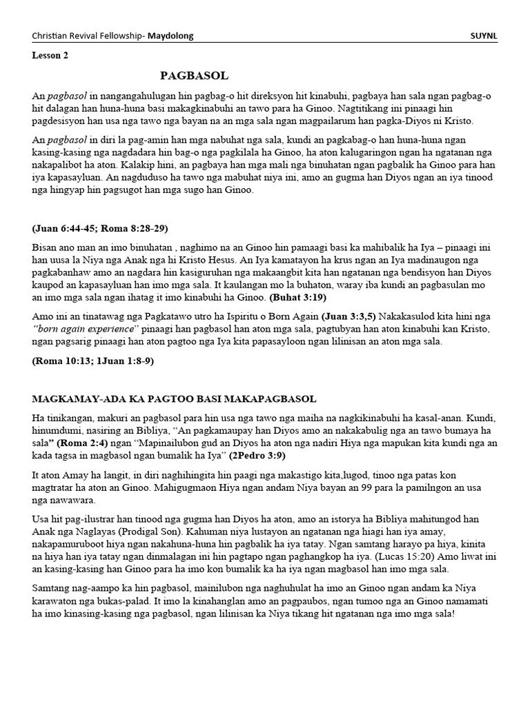 Suynl Lesson 2 | PDF