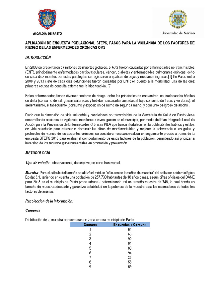 Steps | Descargar gratis PDF | Las enfermedades no transmisibles | Medicina Steps | Descargar gratis PDF | Las enfermedades no transmisibles | Medicina