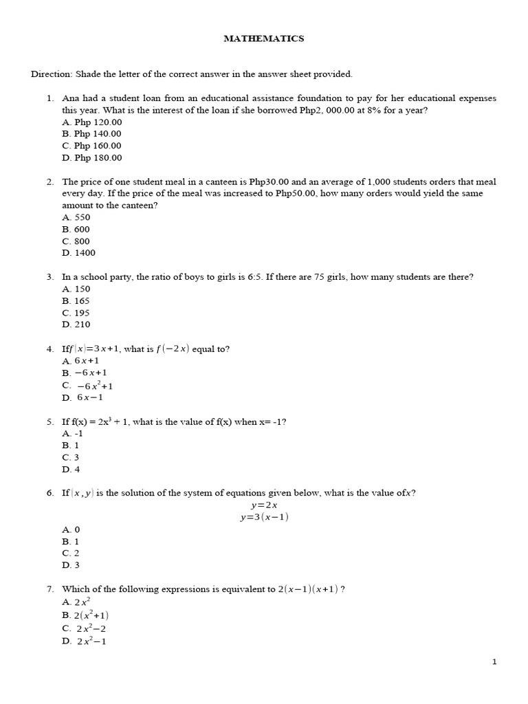 Math 1 | PDF | Mathematical Objects | Mathematics