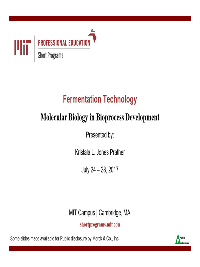 Topic 6.mol Bio in Bioprocesses - Prather - 2017 | PDF | Real Time ...