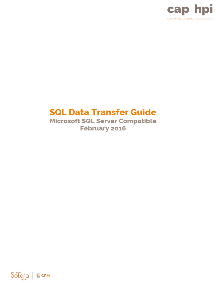 SQL Data Transfer Guide | PDF