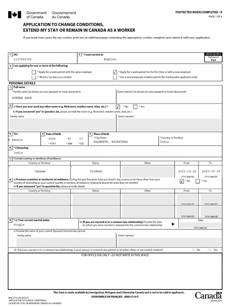 Avreen Co-Op Form | PDF