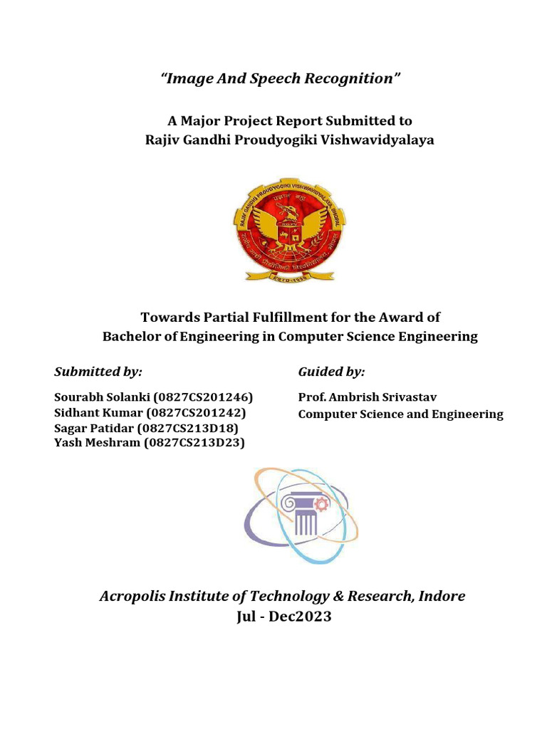 Img & Speech Final Report | PDF