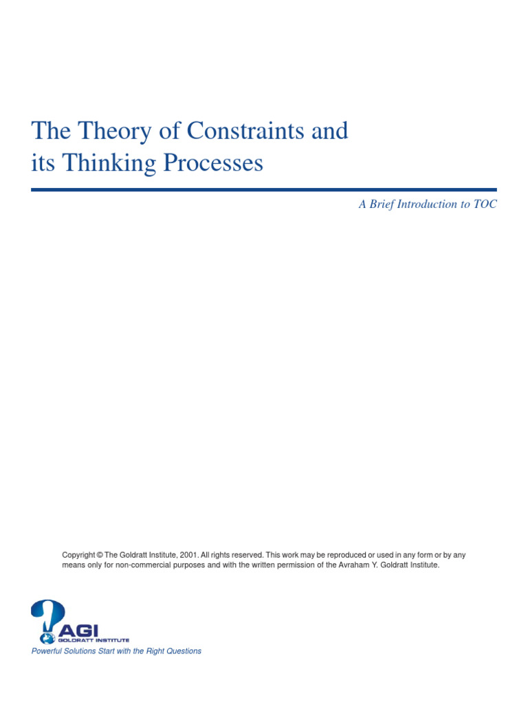 Goldratt Theory of Constraints | PDF
