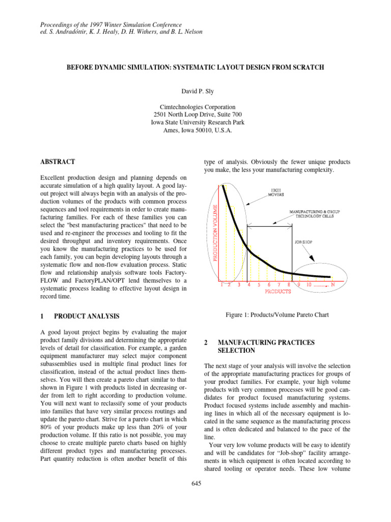 Before Dynamic Simulation Systematic Layout Design From Scratch | PDF | Inventory | Simulation