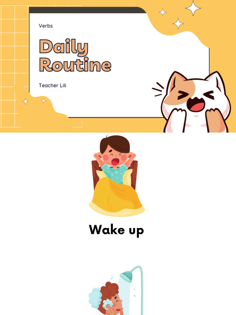 Daily Routine Simple Present and Verb To Be | PDF | Semantic Units ...