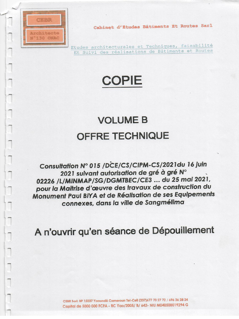 CEBR offre technique | PDF