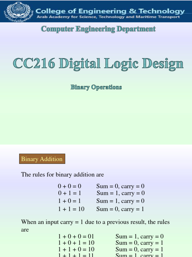Bin Oper | PDF | Subtraction | Binary Coded Decimal