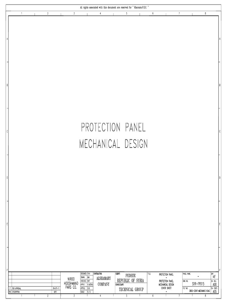 Protection Panel Mechanical Design | PDF