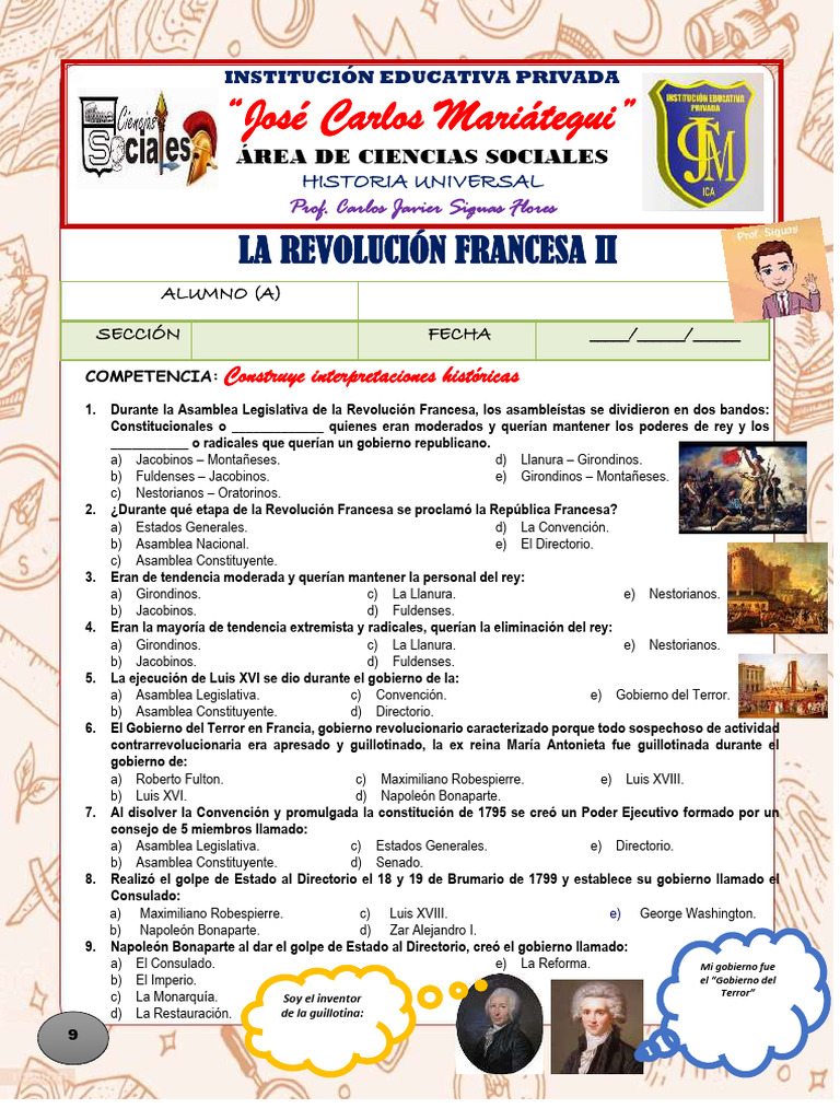 Ficha de La Revolución Francesa Ii | PDF | revolución Francesa | Reino ...