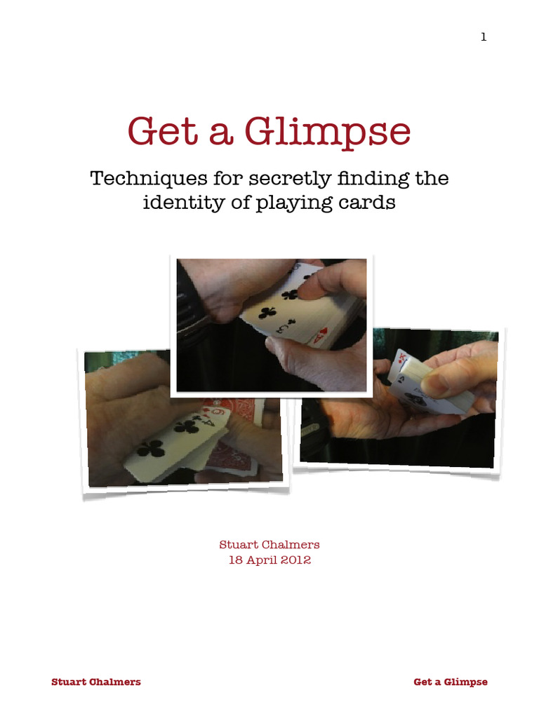 Get A Glimpse | PDF | Playing Cards | Gaming Devices