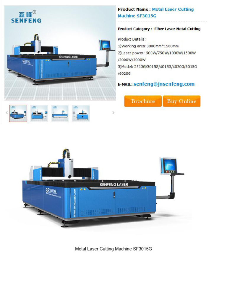 SF3015G Metal Laser Cutting Machine | PDF