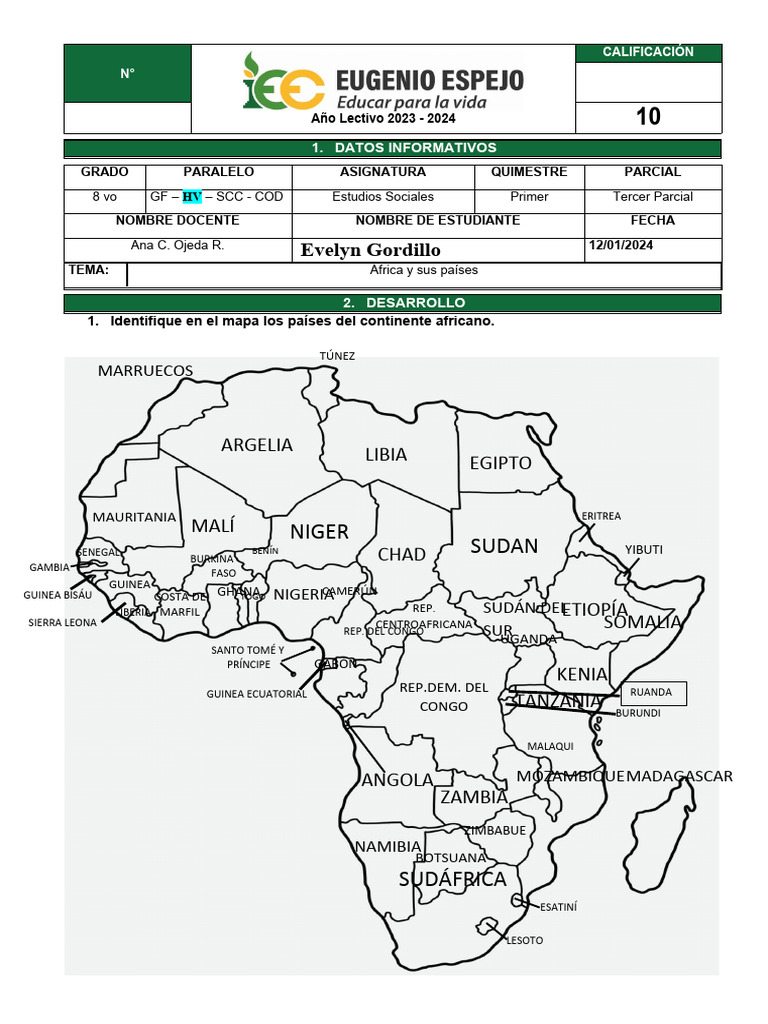 Actividad en Clase 8vos Africa Hv | PDF