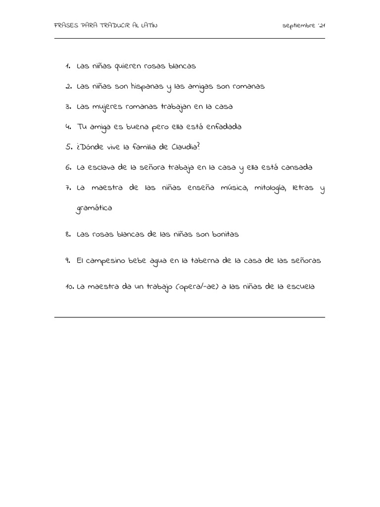 Frases Traducir Latin | PDF