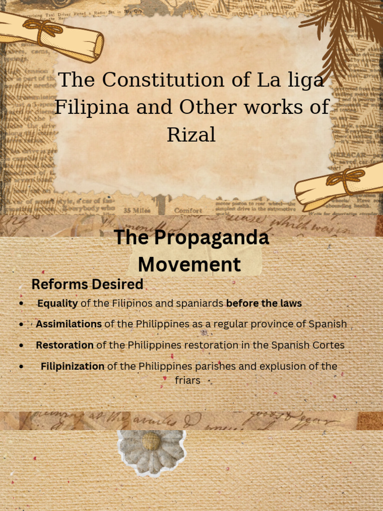 Rizal's Reforms and La Liga Filipina | PDF | Politics