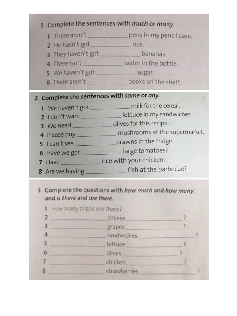 Quantifiers Worksheet | PDF