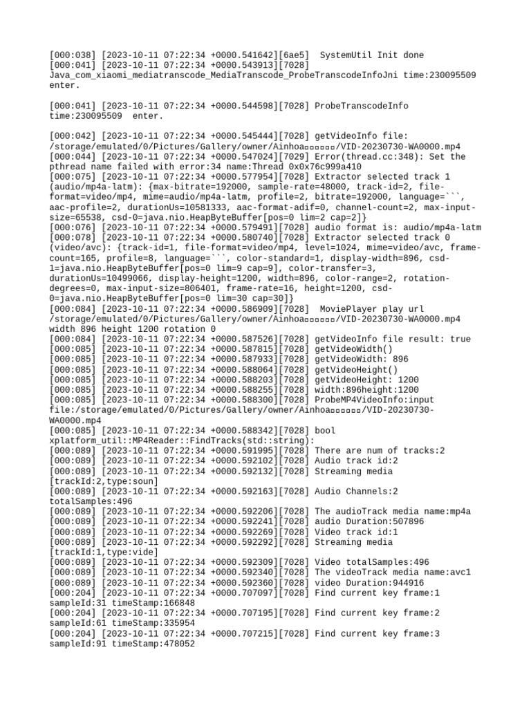 Trace | PDF | Codec | Video