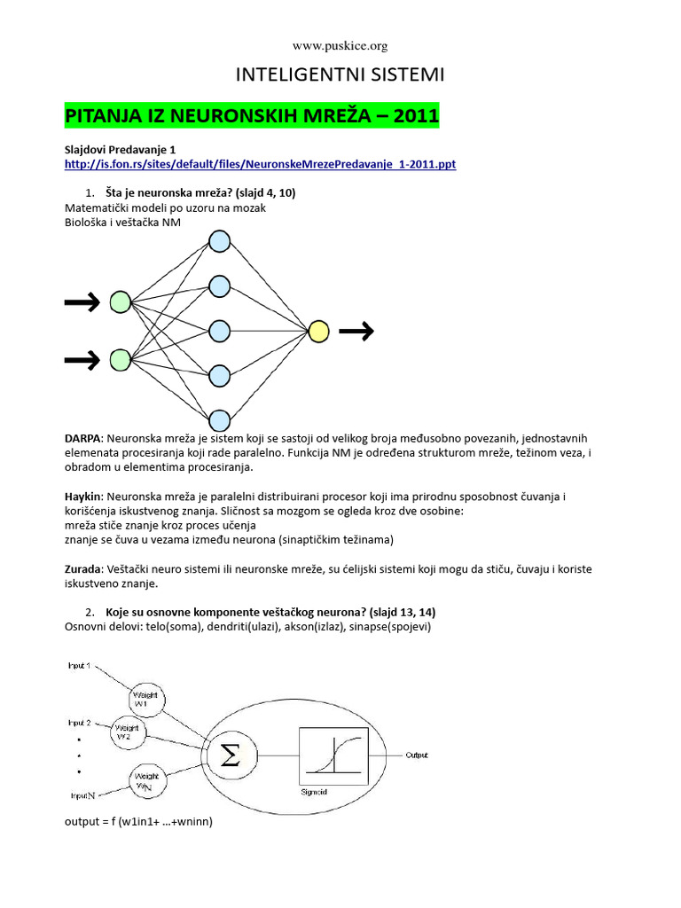 Inteligentni Sistemi Mreze | PDF
