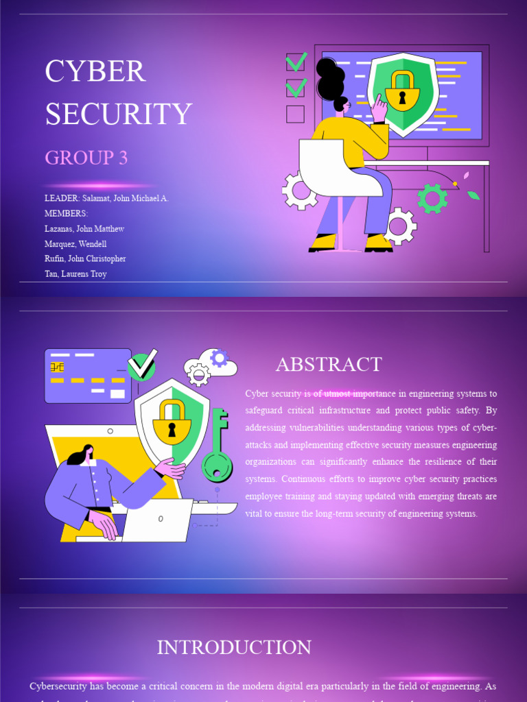 Group 3 Cyber Security Pdf Security Computer Security