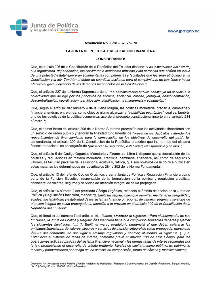 Res. No. JPRF F 2023 070 Tasas Flotantes para Firmar Signed Signed ... Res. No. JPRF F 2023 070 Tasas Flotantes para Firmar Signed Signed ...