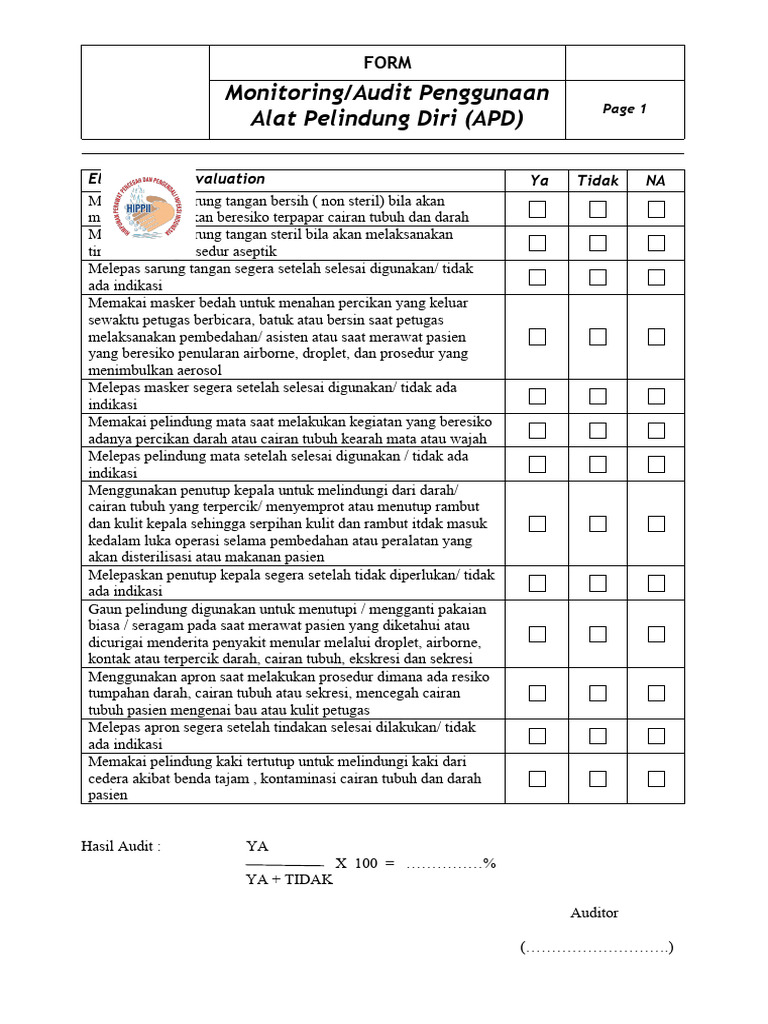 Monitoring Apd | PDF | Kesehatan Holistik