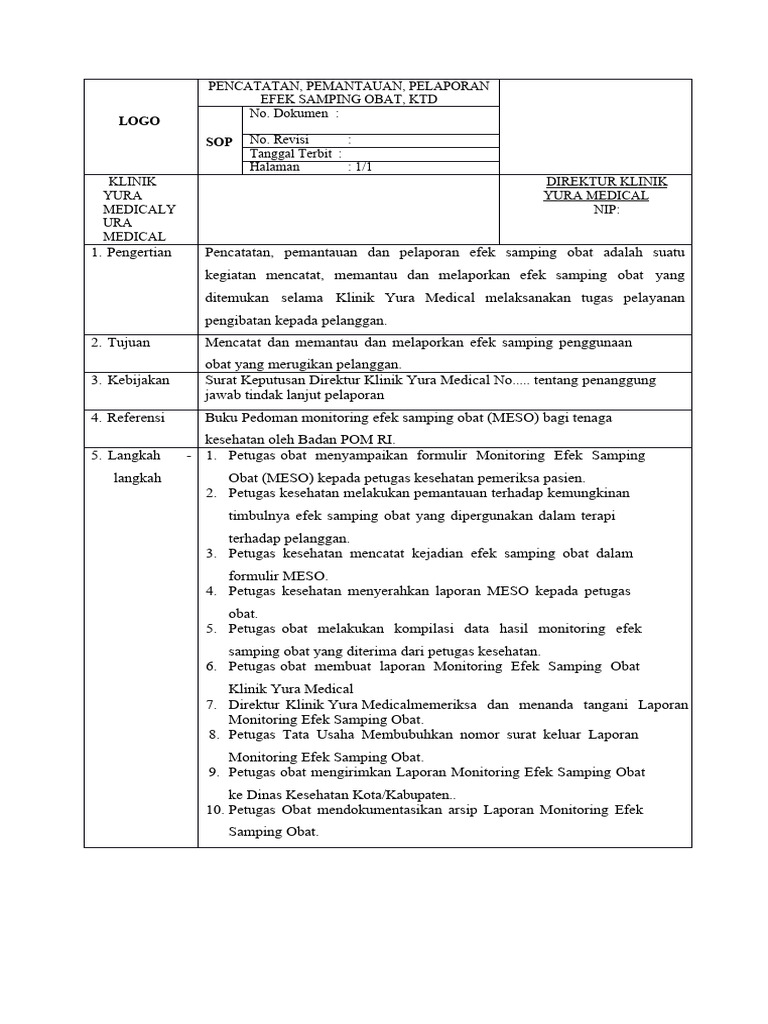 Ep 3.15.11 Sop Bukti Pencatatan Dan Pelaporan Meso | PDF