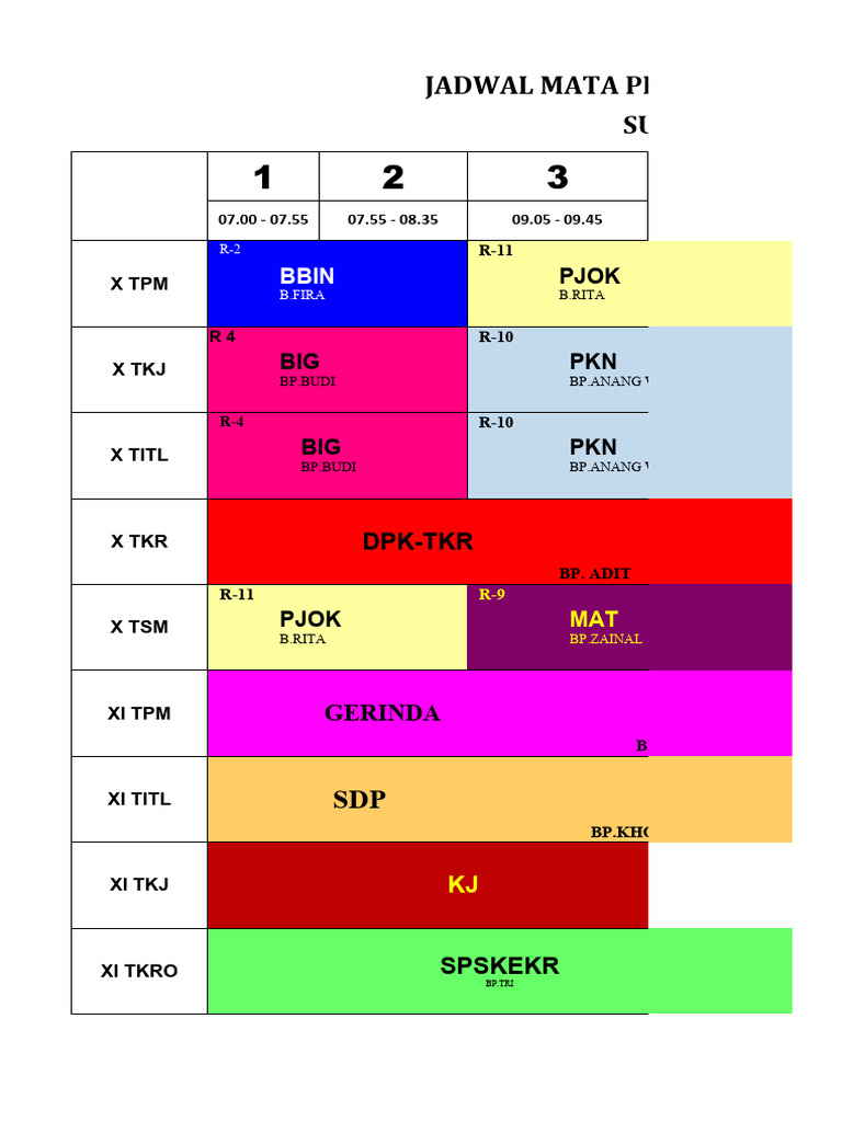 Jadwal Sem Genap 2023-2024 Moving Class Sesuai Tanggal | PDF