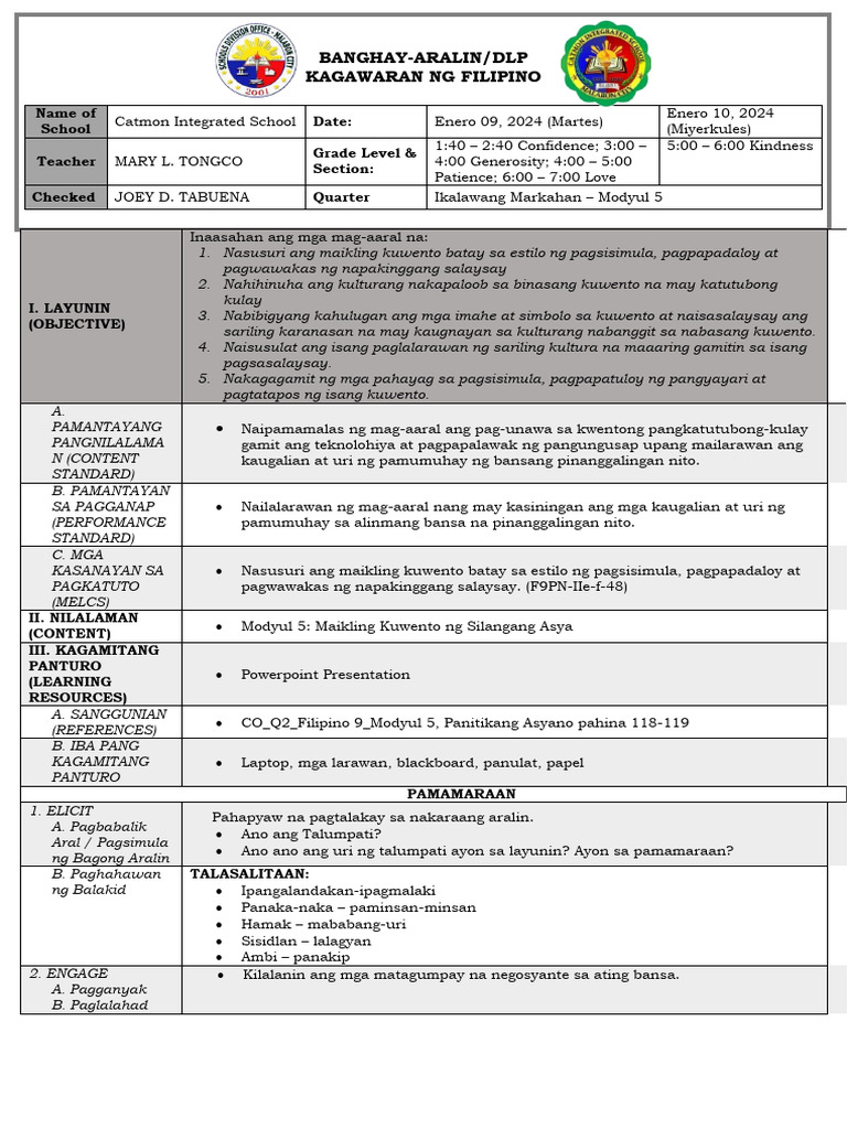 DLP-FILIPINO 9-Q2W5-Niyebeng Itim | PDF DLP-FILIPINO 9-Q2W5-Niyebeng Itim | PDF
