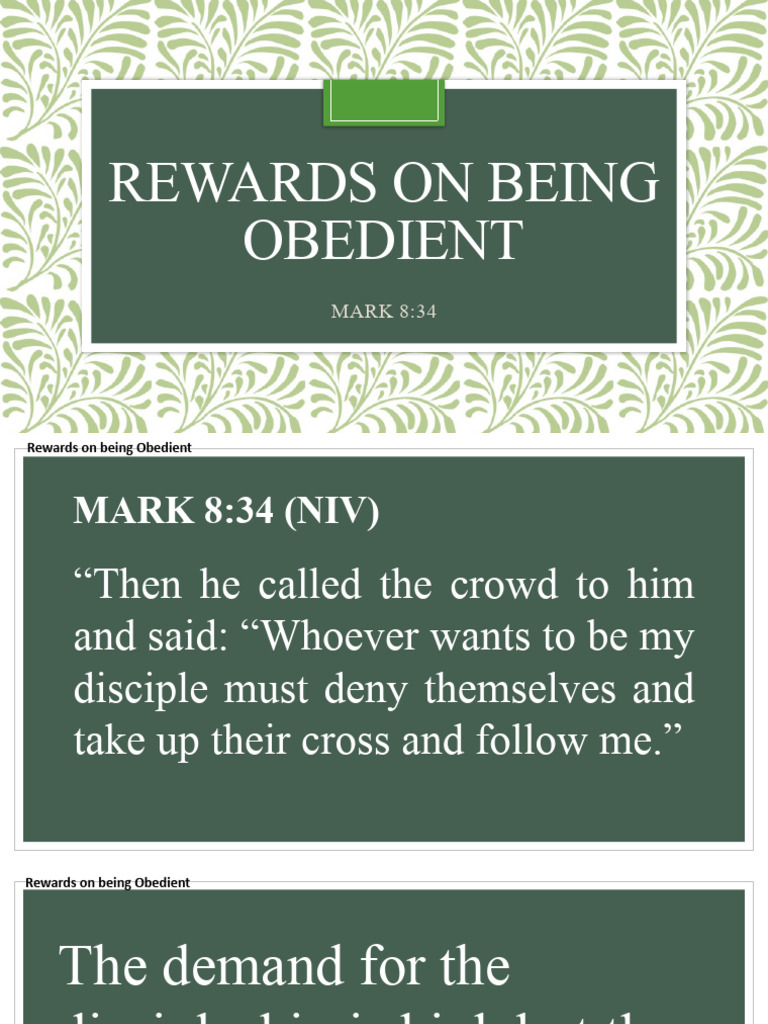 177 Rewards On Being Obedient Aug 16 | PDF