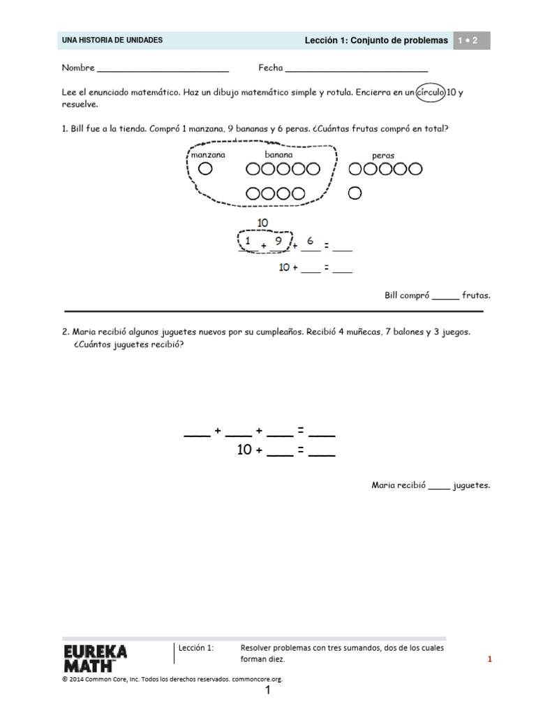 Grade 1 Module 2 Student Work Book Spanish | PDF