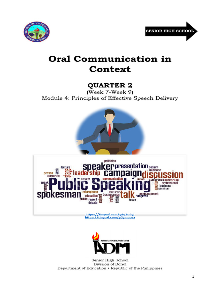 Oral Communication Module 2nd Quarter | PDF | Human Voice | Martin Luther King Jr.