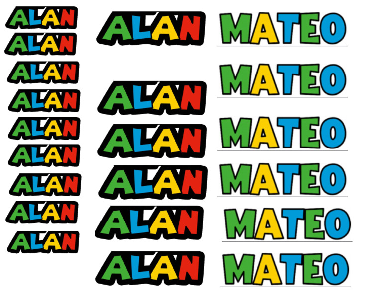 Nombre Alan y Mateo Mario Bros | PDF