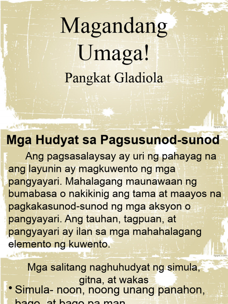 Magandang Umaga!hudyat ng pagkakasunod-sunod | PDF