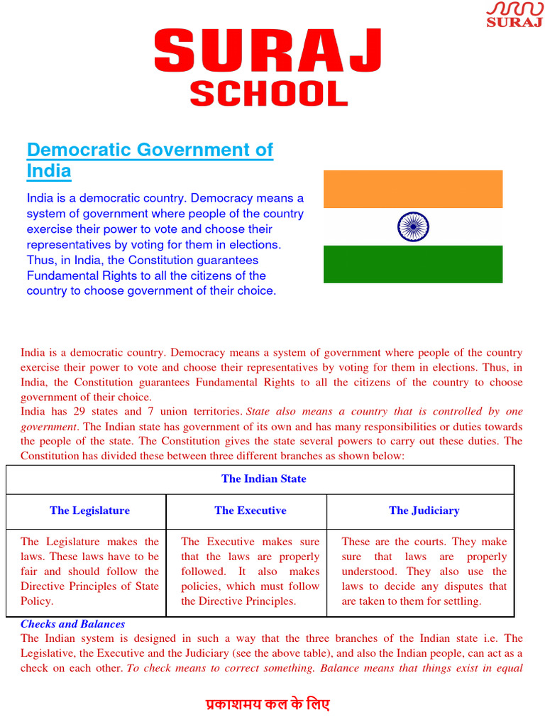Democratic Government of India | PDF | Government Of India | Democracy