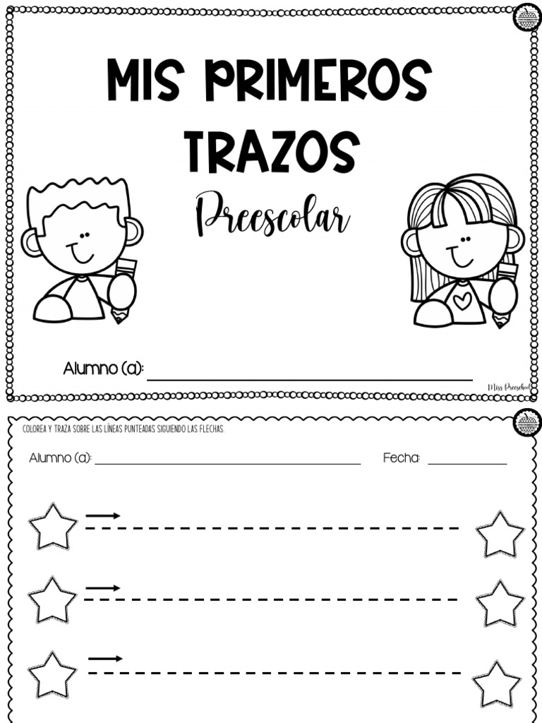 Mis Primeros Trazos Preescolar | PDF | Artes del Lenguaje y Comunicación