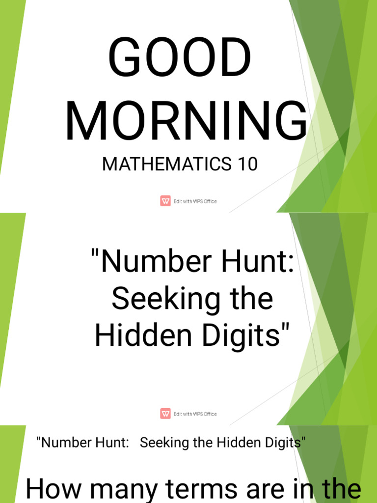 Math 10105 - Arithmetic Sequence | PDF | Teaching Methods & Materials