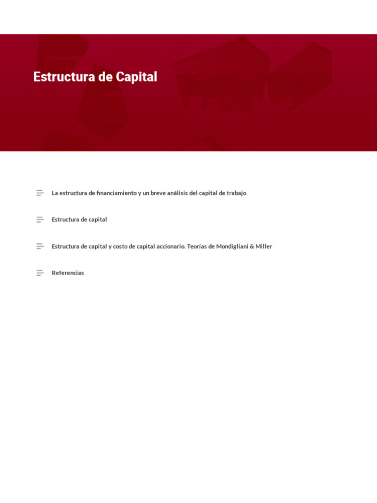 Estructura de Capital | PDF | Apalancamiento (Finanzas) | Business