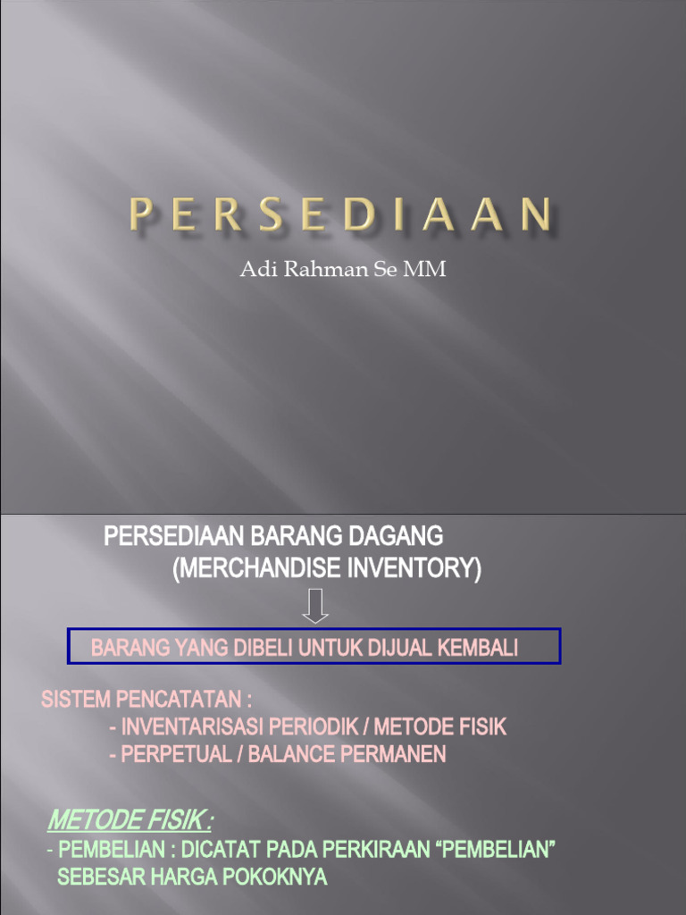 PERSEDIAAN | PDF