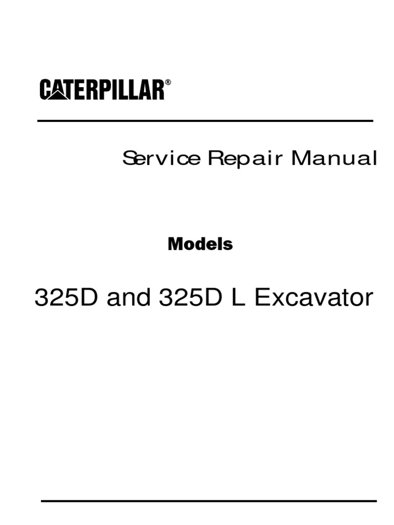 325D and 325D L Excavator: Service Repair Manual | PDF | Bearing ...