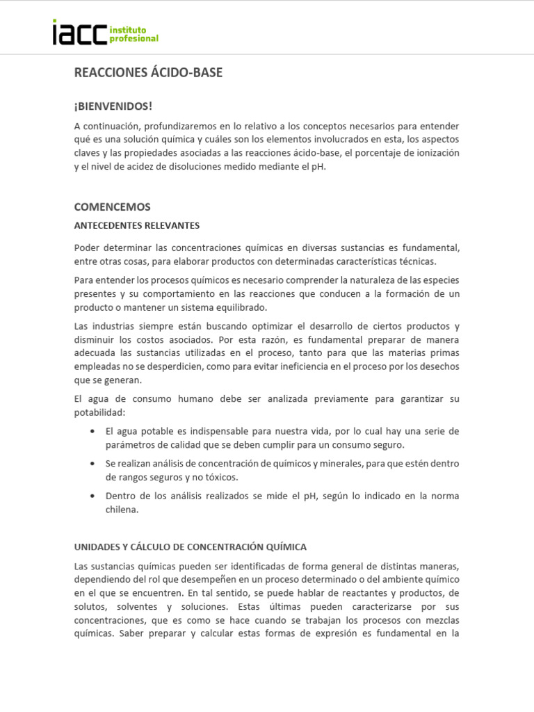S6 - Reacciones Ácido-Base | PDF | Ácido | Ph