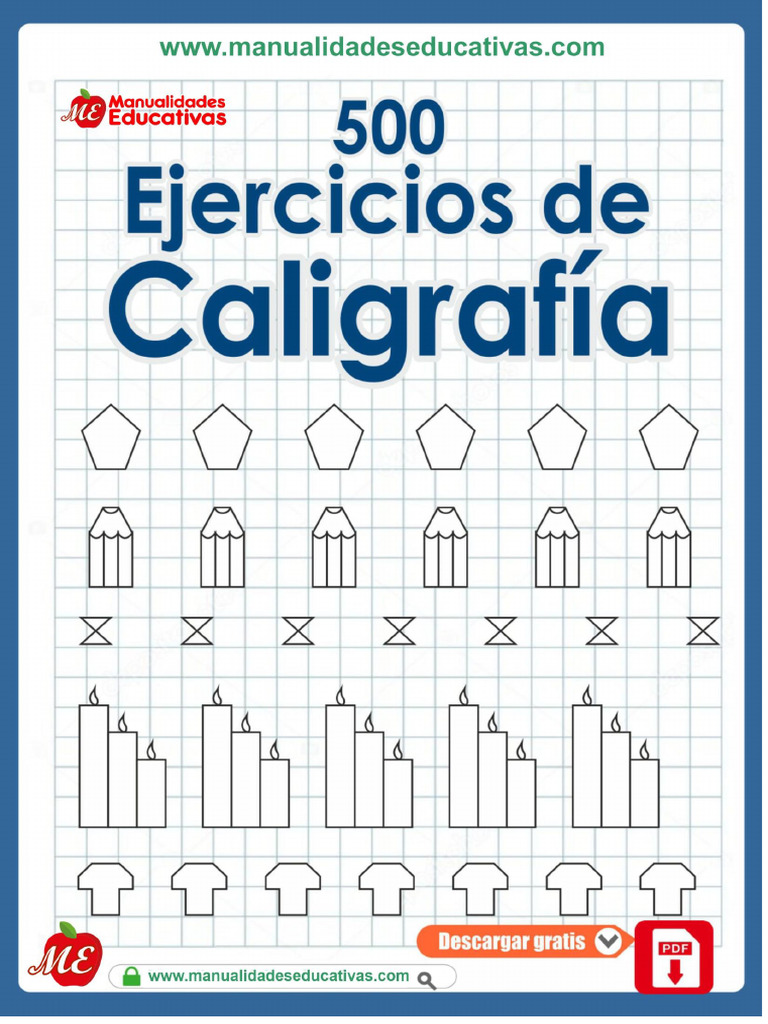 Ejercicios de Caligrafia Para Mejorar La Letra Materialeducativo | PDF