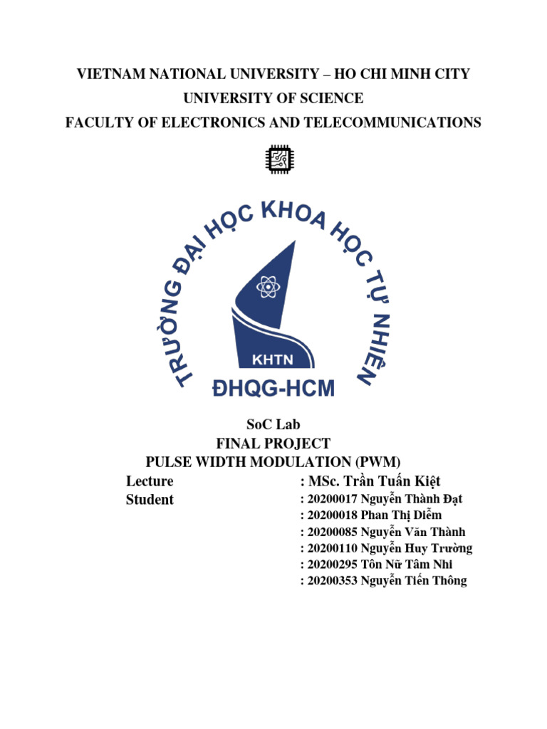 Project_SoC_PWM | PDF | Parameter (Computer Programming) | Electricity