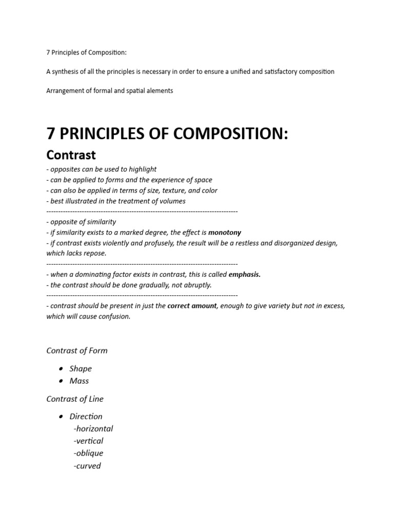 7 Principles of Composition | PDF | Symmetry