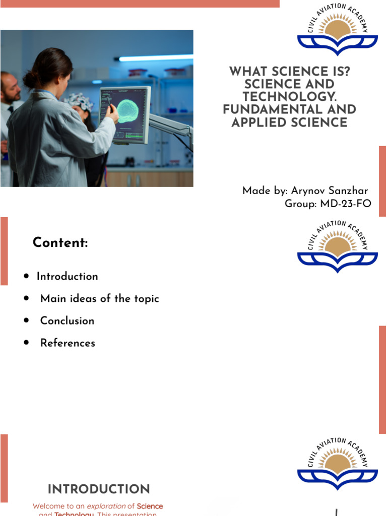 What Science Is Science and Technology Fundamental and Applied Science | PDF | Science | Basic ...